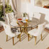 House of Hampton® 5-Piece Round Glass Dining Table Set | Wayfair